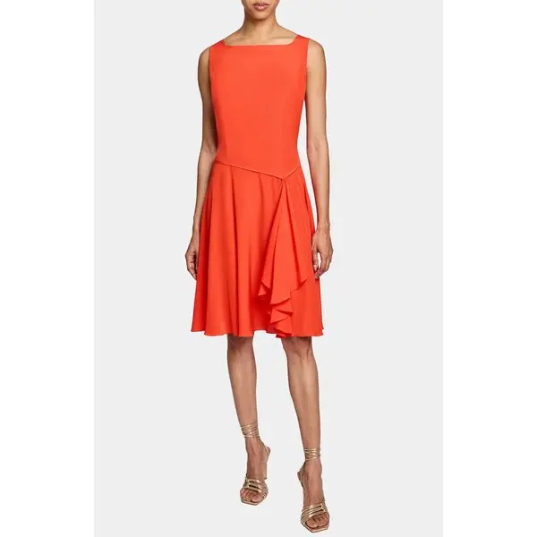 Santorelli Emmy Sleeveless Ruffled Dress - Poppy