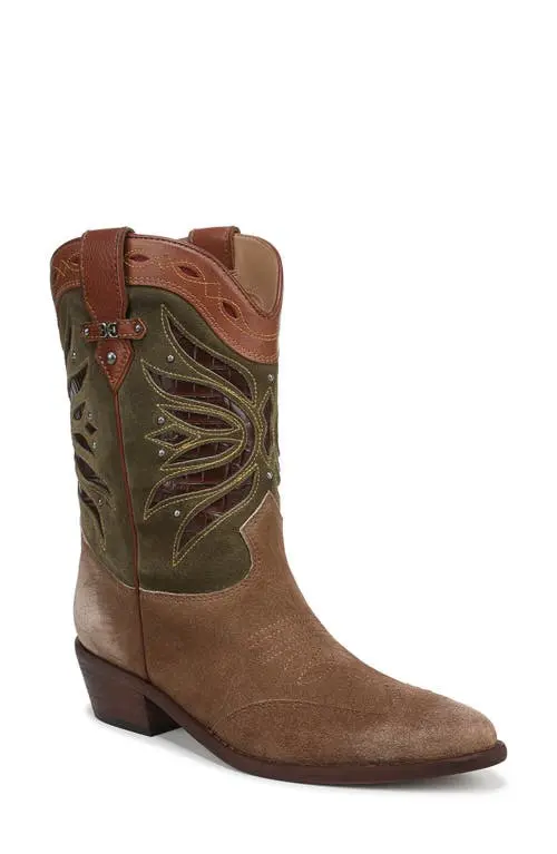 Sam Edelman Rylin Western Boot - Terra Toffe/olive