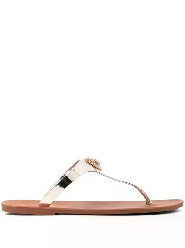 Kurt Geiger Metallic-embellished Thong Slippers