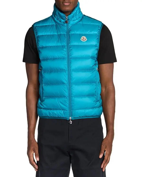 Moncler Rocoque Zip Front Vest - Turquoise