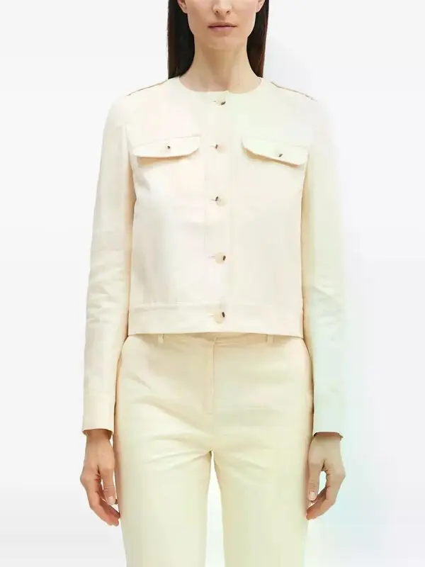 Kenzo Collarless Cotton Jacket