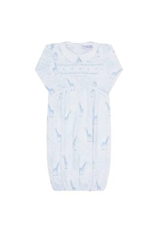 NELLAPIMA Giraffe Print Smocked Baby Gown