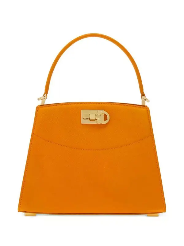 FERRAGAMO Small Studio Box Tote Bag - Orange