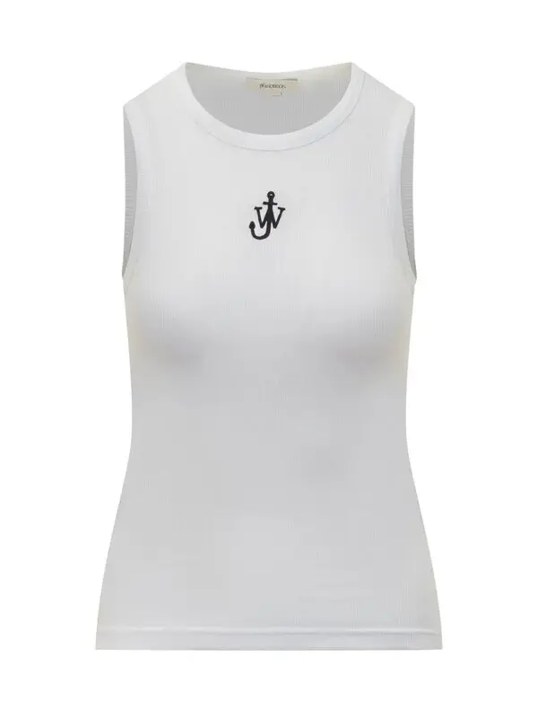 JW Anderson Sleeveless Ribbed Cotton Top