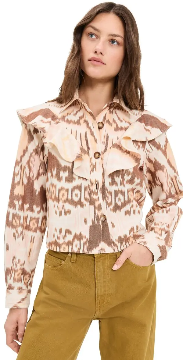 Ulla Johnson Mathilde Long Sleeve Blouse - Moonstone