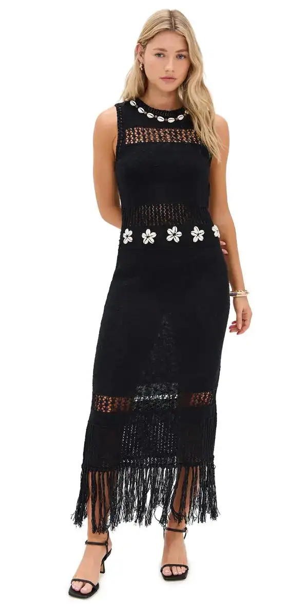 aje nina knit dress AJE Women's Rushes Raffia Knit Mini Dress main image 0
