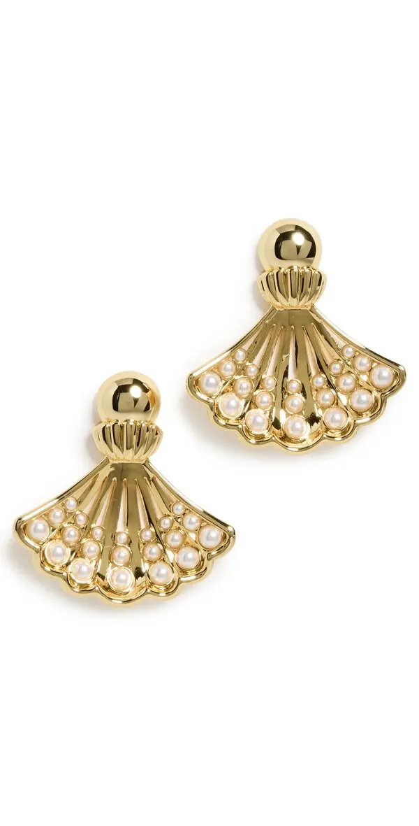 Lele Sadoughi Fan Shell Earrings