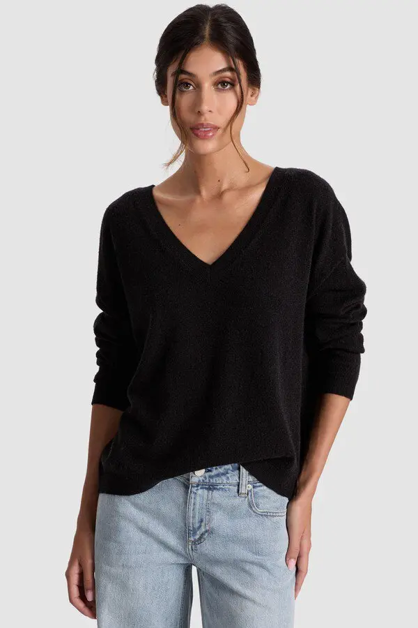 Alice + Olivia Williams Cashmere Pullover - Black