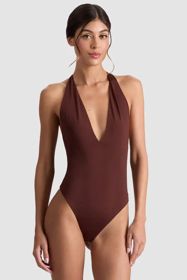 Alice + Olivia Pippa Bodysuit - Brown