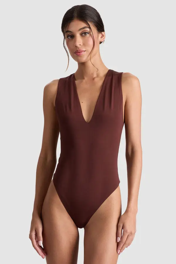 Alice + Olivia Olea Bodysuit - Brown