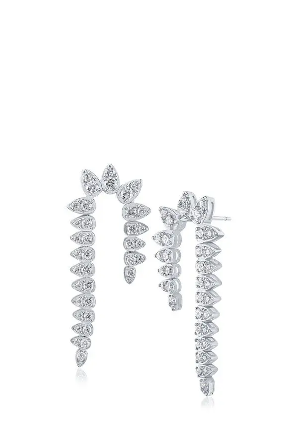 KENNETH JAY LANE Pear Cz U-shape Earrings