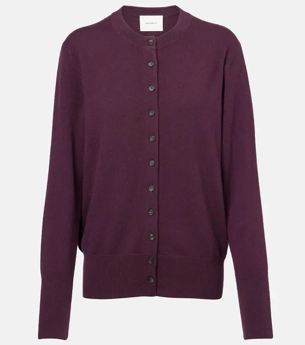 LISA YANG Nellia Cashmere Cardigan - Purple