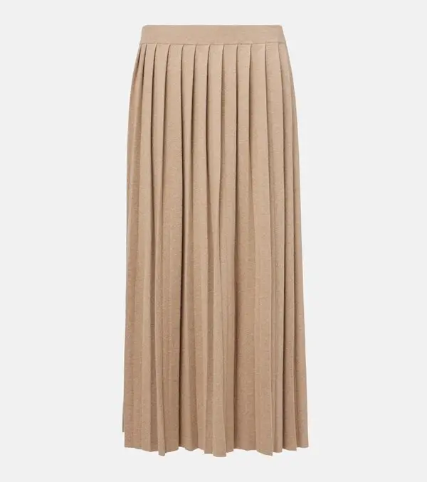 LISA YANG Minda Cotton And Cashmere Midi Skirt