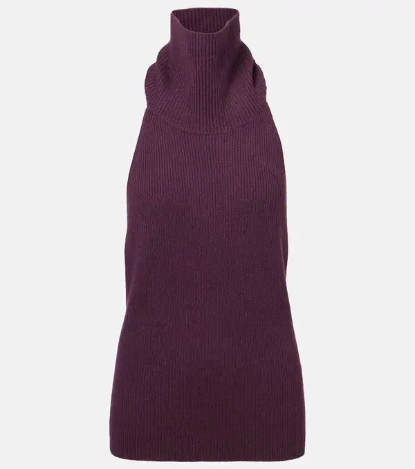LISA YANG Maddie Open-back Cashmere Top - Brown