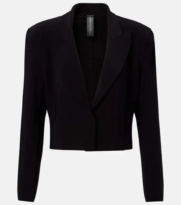 Norma Kamali Cropped Blazer - Black