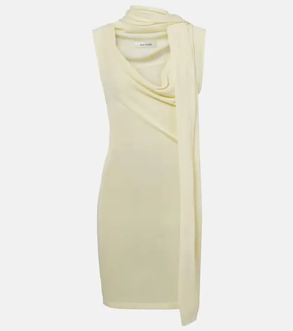 AYA MUSE Draped Scarf-detail Minidress