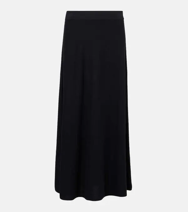 LISA YANG Torie High-rise Cashmere Maxi Skirt - Black