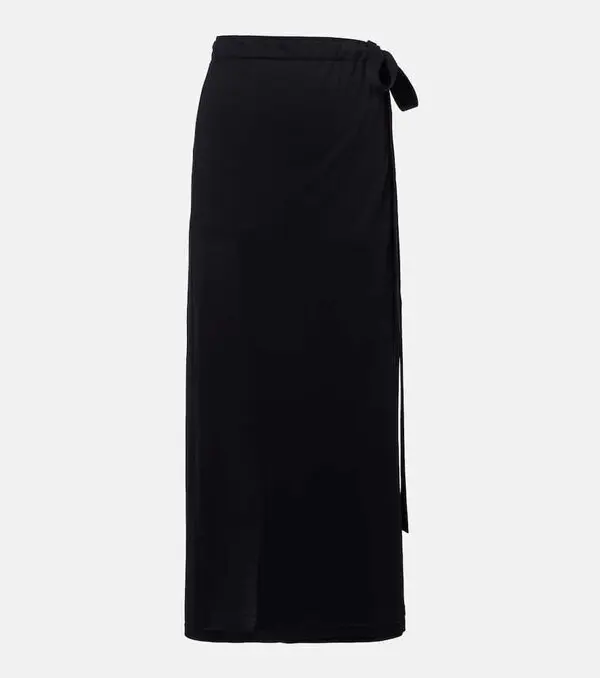 TOTÊME Cotton And Silk Midi Skirt - Black