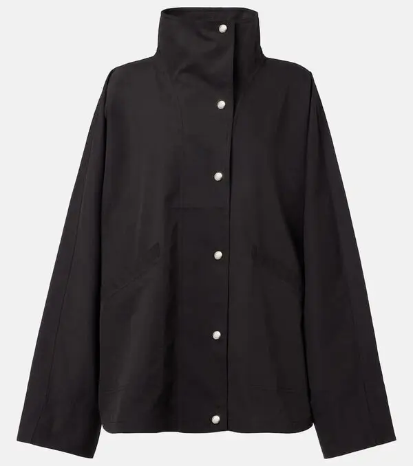 TOTÊME Organic Cotton-blend Windbreaker - Black