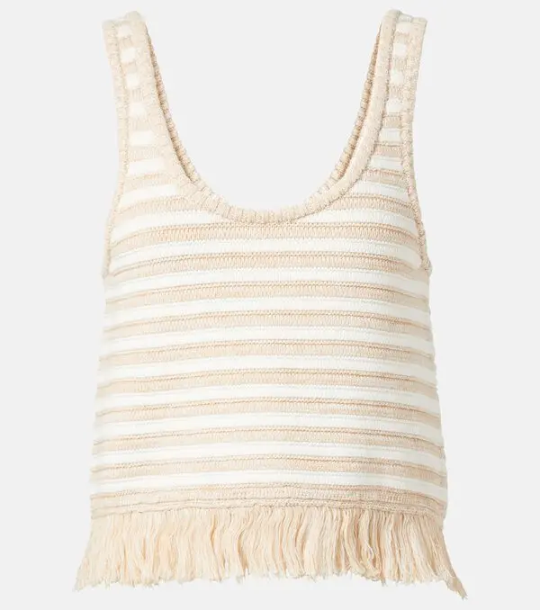 The Upside Freida Striped Knit Top - Brown