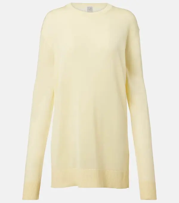 TOTÊME Oversized Semi-sheer Sweater - Yellow