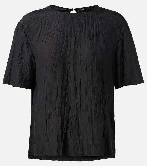 JOSEPH Brunet Silk Top - Black