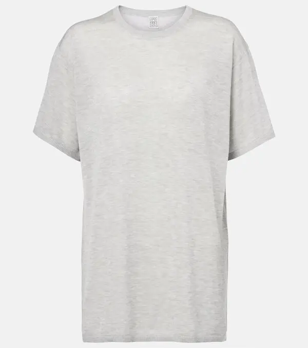TOTÊME Semi-sheer T-shirt - Grey