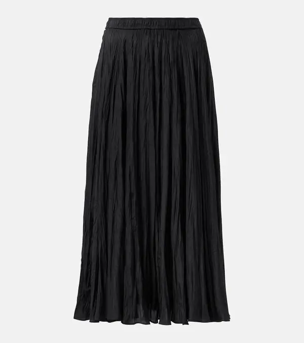 JOSEPH Sully Silk Midi Skirt - Black