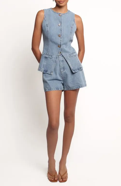 PETAL & PUP Almana Denim Vest & Shorts Set