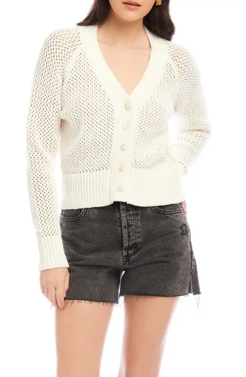 Fifteen Twenty Ellen Open Stitch Cardigan - Off White