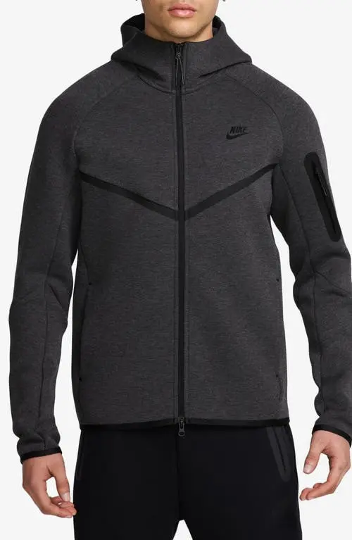 Nike Tech Windrunner Zip Hoodie - Black Heather /black
