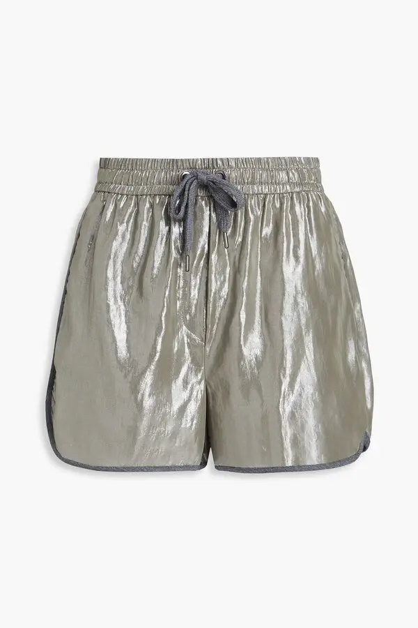 Brunello Cucinelli Metallic Cotton Shorts