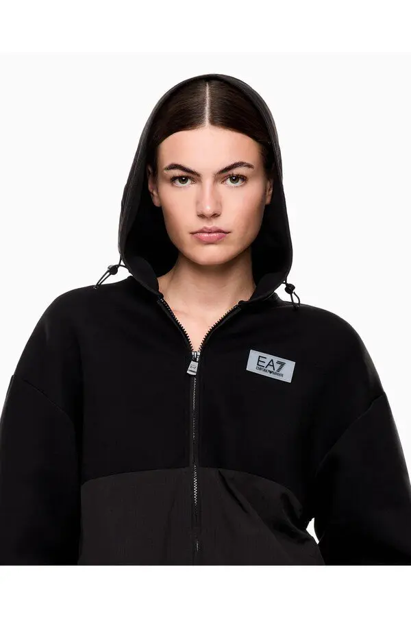 Emporio Armani Contemporary Sport Hooded Sweatshirt With Scuba Inserts