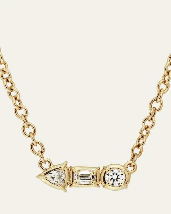 DARA KAYE Eternal Trinity Mini Triple Stone Necklace