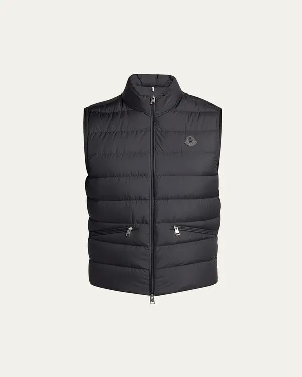 Moncler Treompan Nylon Down Puffer Vest - Black