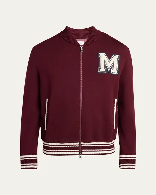 Moncler Varsity Wool And Padded Nylon Blouson