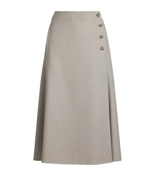 Ralph Lauren Wool Dee Midi Skirt