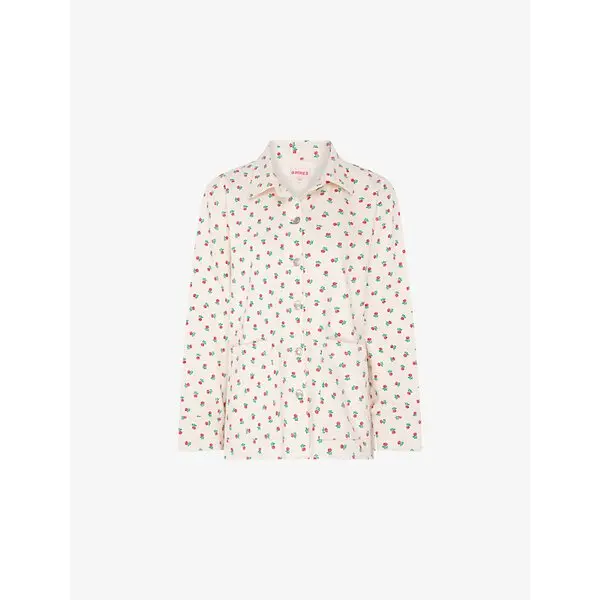 OMNES Magnus Floral-print Denim Overshirt