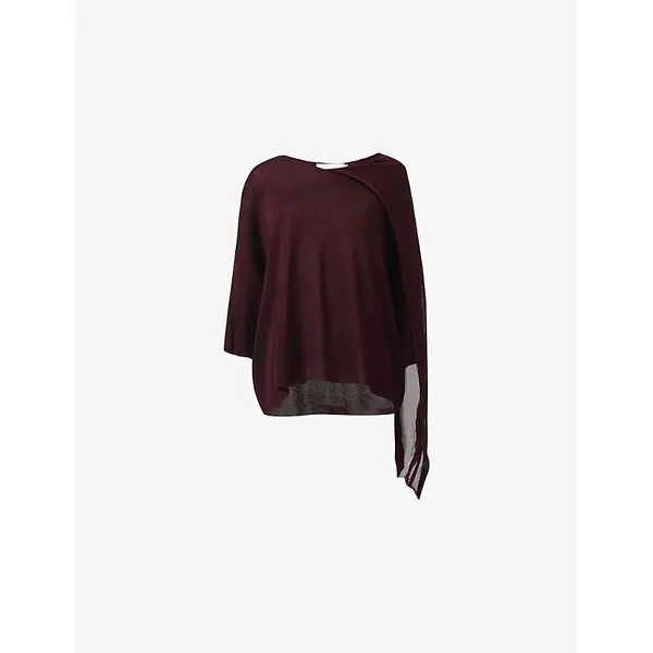 LEEM Relaxed-fit Knitted Top With Scarf Detail