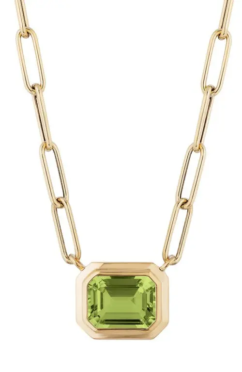 Goshwara Manhattan Pendant Necklace - Bright Green