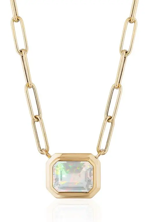 Goshwara Manhattan Pendant Necklace - White Opaque