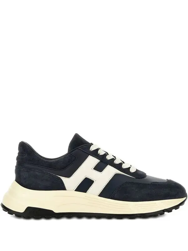 Hogan Hyperlight Suede And Nappa Leather Sneakers - Blue