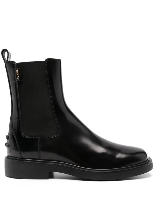TOD'S Smooth Leather Chelsea Boots - Black