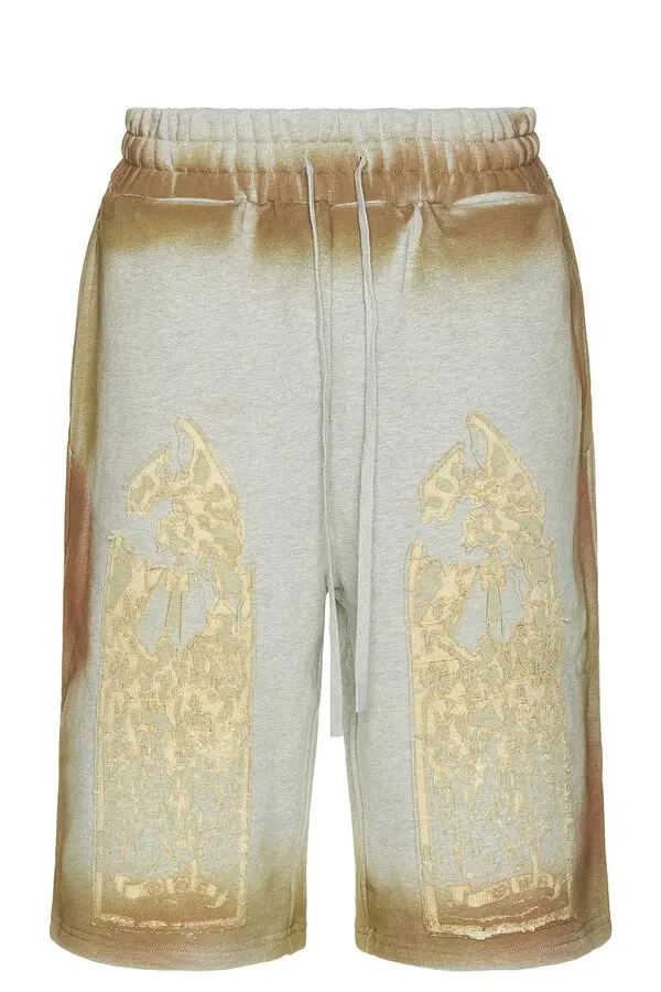 WHO DECIDES WAR BY EV BRAVADO Signature Mechanic Sweatshorts - Vintage Grey