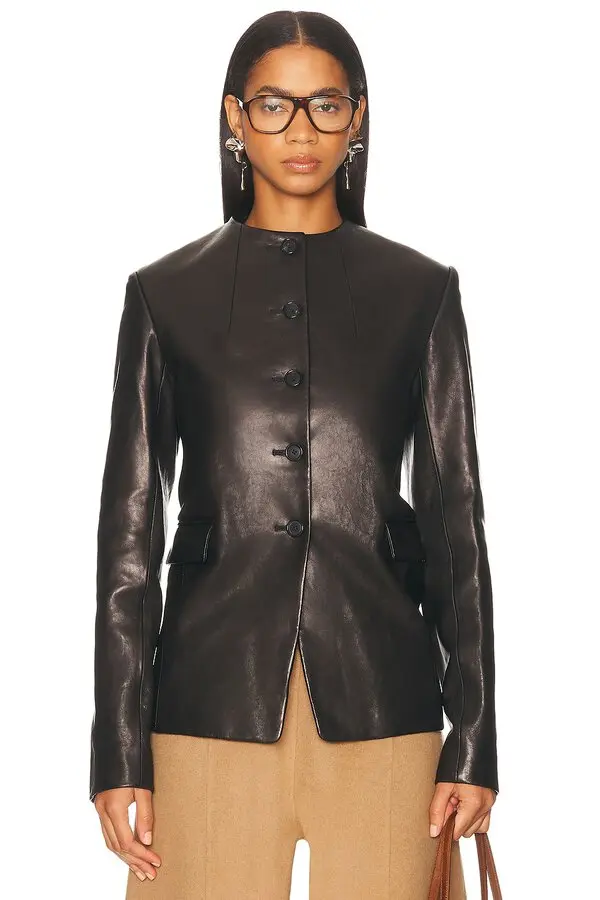 Khaite Jameson Leather Jacket