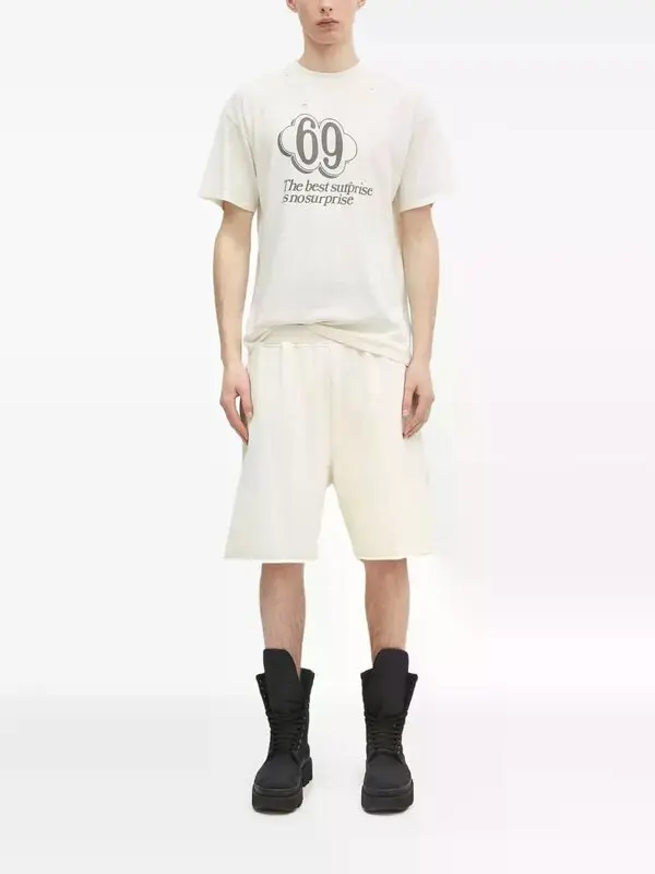 Aries Distressed Graphic Print T-shirt