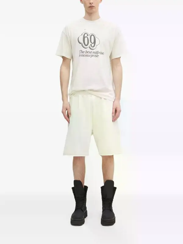 Aries Aged Temple Logo-print Shorts