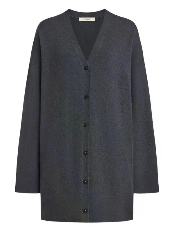 12 STOREEZ Button-front Cardigan - Grey