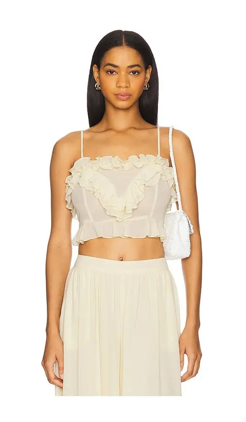 Bardot Alira Frill Detail Crop Top