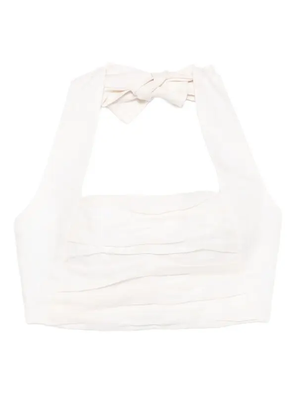 CALA DE LA CRUZ Fiji Crop Top - Neutrals